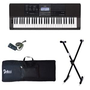 CT X870IN Casio Keyboard with Adaptor Bag and Cherry Red Stand Combo ...